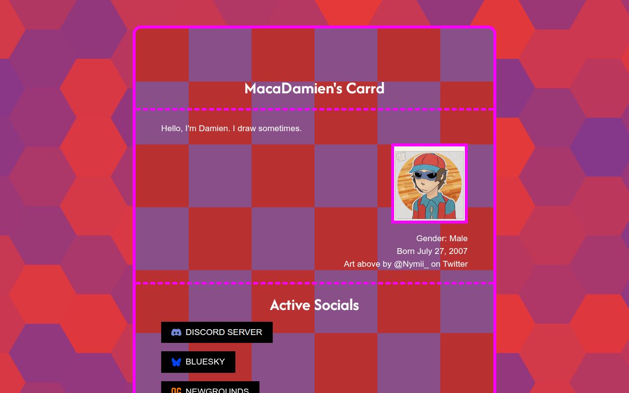 MacaDamien's Carrd